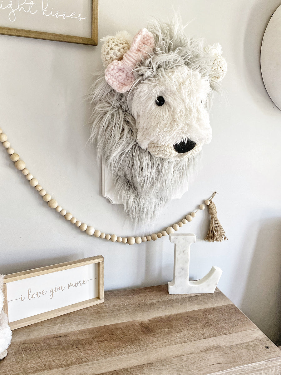 White Lion Wall Mount Nursery Decor | Safari Wall Art – ClaraLoo – Claraloo
