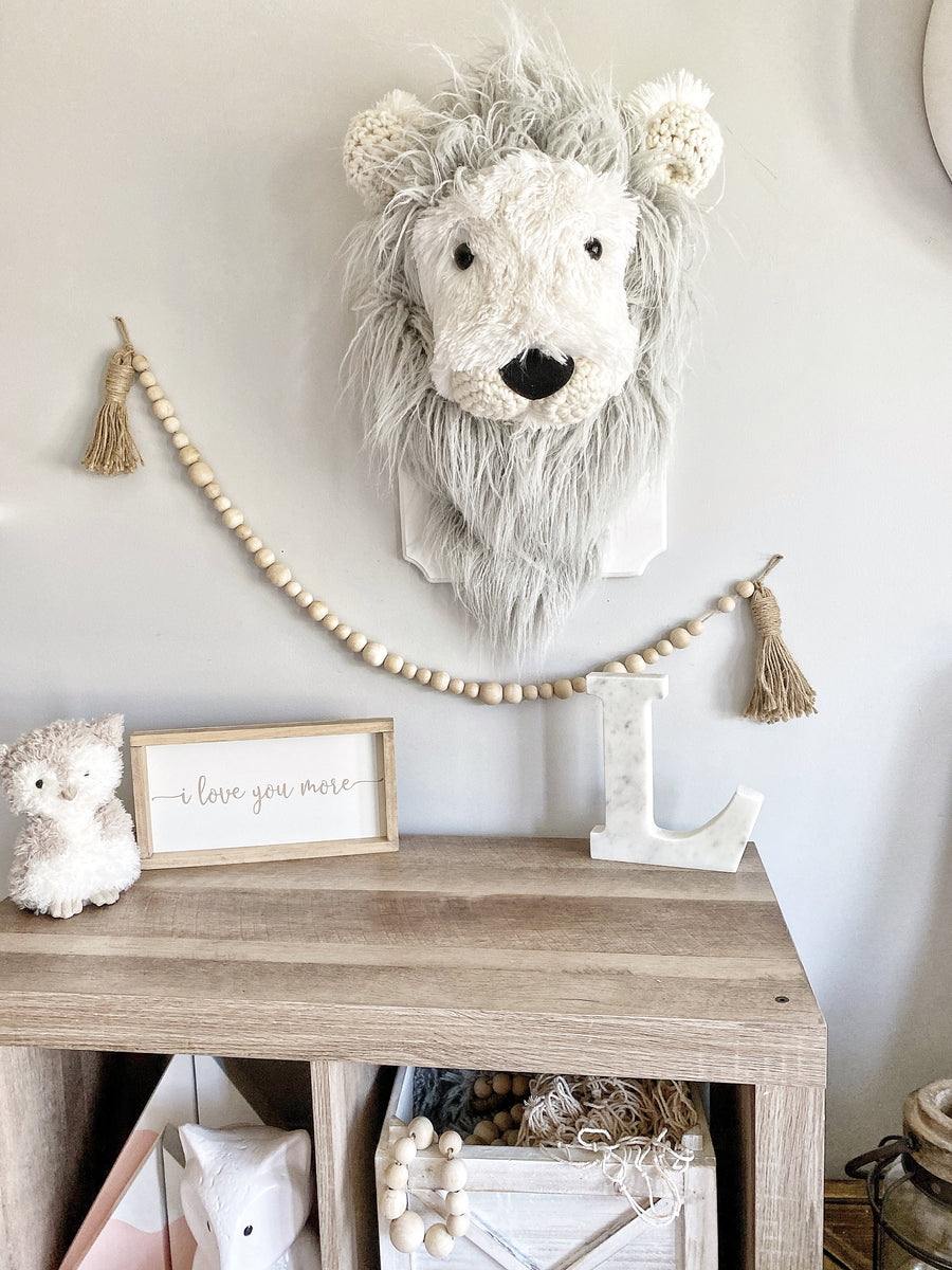 White Lion Wall Mount Nursery Decor | Safari Wall Art – ClaraLoo – Claraloo